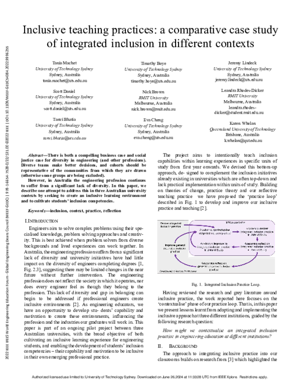 (PDF) Inclusive teaching practices: a comparative case study of ...