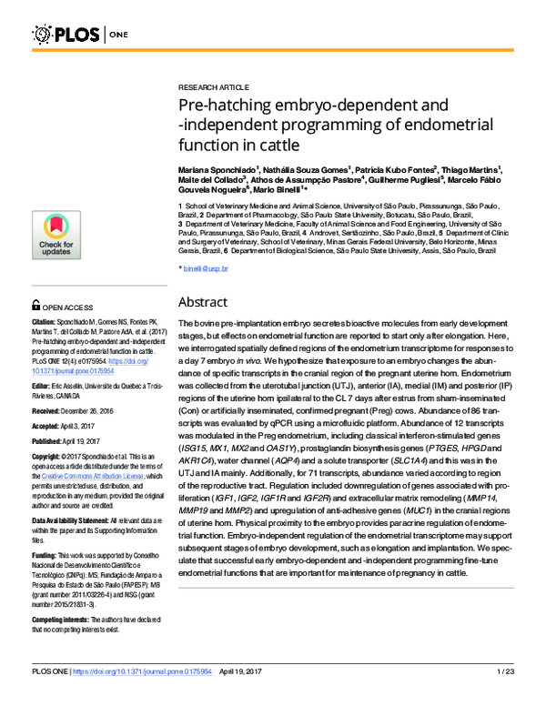 (PDF) Pre-hatching embryo-dependent and -independent programming of ...