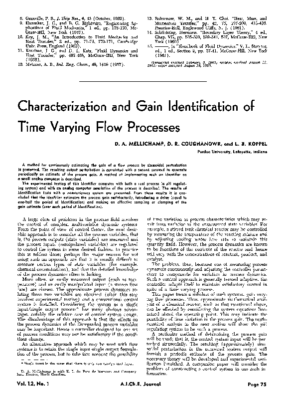 (PDF) Characterization and gain identification of time varying flow ...