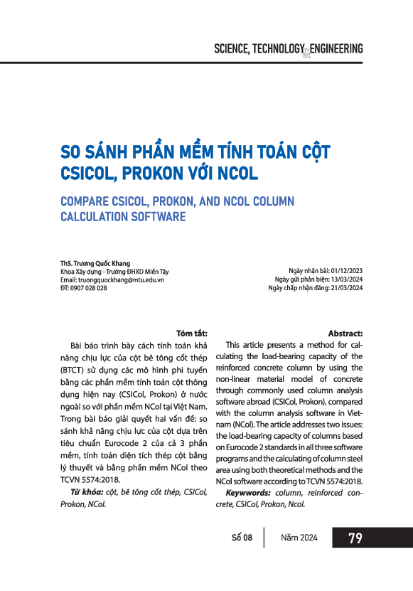 (PDF) SO SÁNH PHẦN MỀM TÍNH TOÁN CỘT CSICOL, PROKON VỚI NCOL