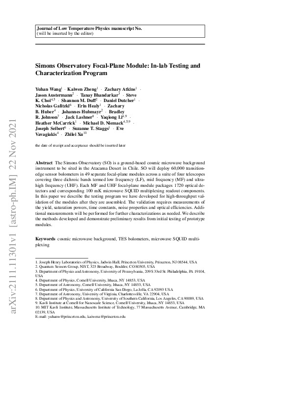 (PDF) Testing and Characterization of SO Modules