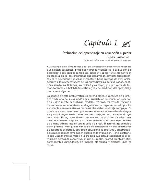 (PDF) Evaluación del aprendizaje en educación superior