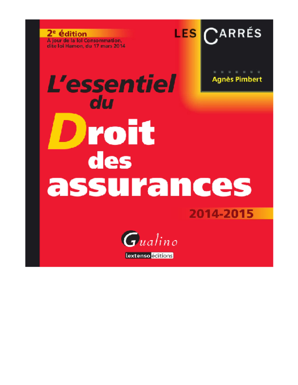 (PDF) Essentiel droit des assurances