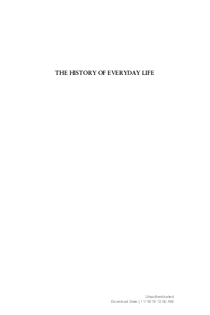 (PDF) The History of Everyday Life: Reconstructing Historical ...