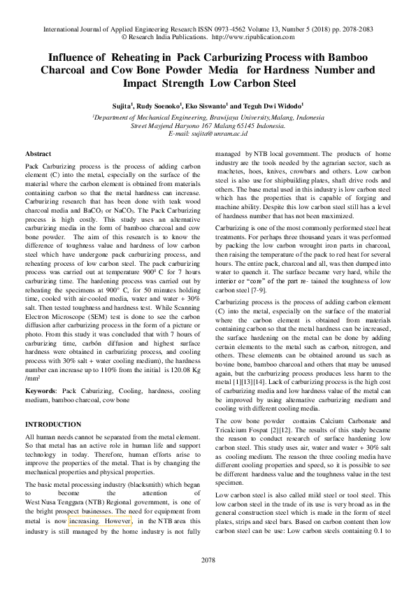 (PDF) Influence Of Reheating In Pack Carburizing Process With Bamboo ...