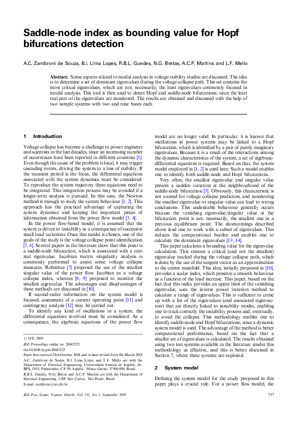 (PDF) Saddle-node index as bounding value for Hopf bifurcations detection | Antonio Carlos ...