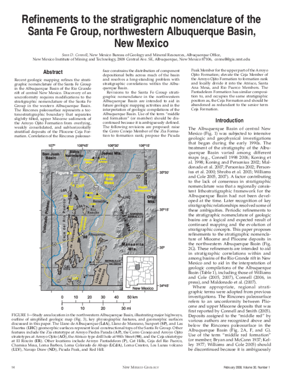 (PDF) Refinements to the stratigraphic nomenclature of the Santa Fe ...