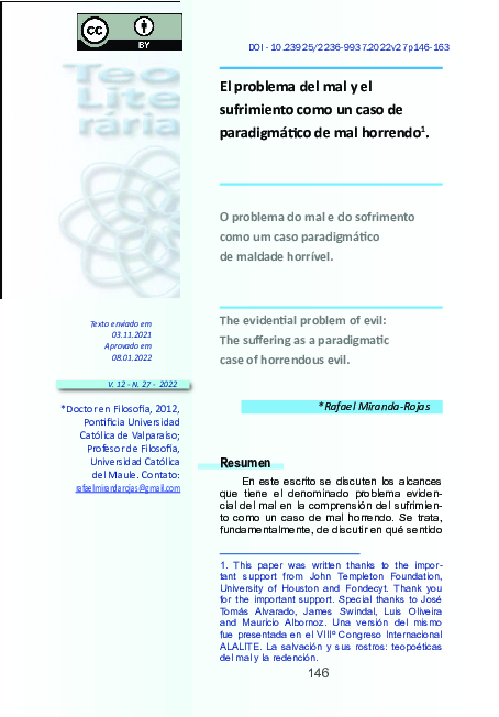 (PDF) Problema Del Mal y El Sufrimiento Como Un Caso De Paradigmático ...