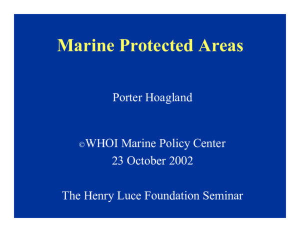 (PDF) Marine Protected Areas