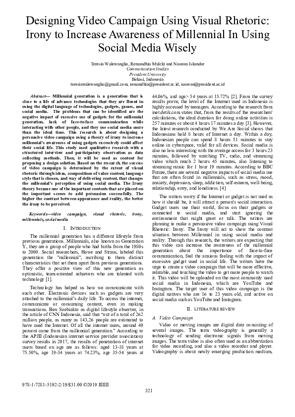 (PDF) Designing Video Campaign Using Visual Rhetoric: Irony to Increase ...