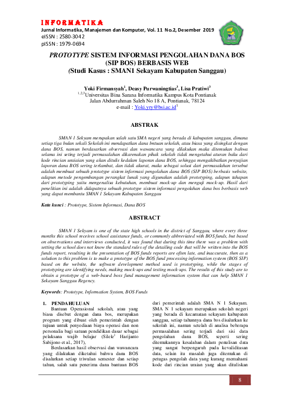 (PDF) Prototype Sistem Informasi Pengolahan Dana Bos (Sip Bos) Berbasis ...