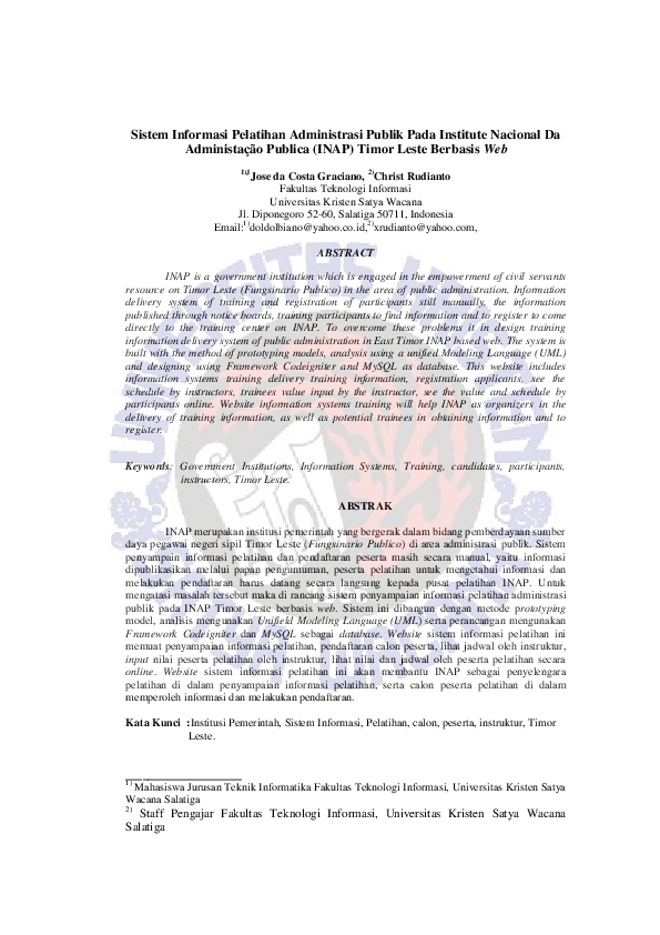(PDF) Sistem Informasi Pelatihan Administrasi Publik Pada Institute ...