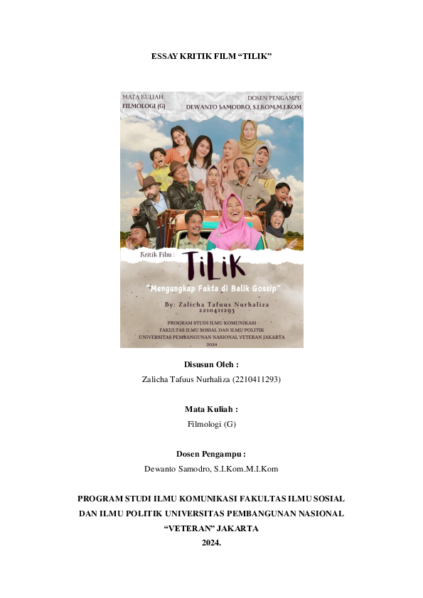(PDF) Kritik Film : Tilik (2018)