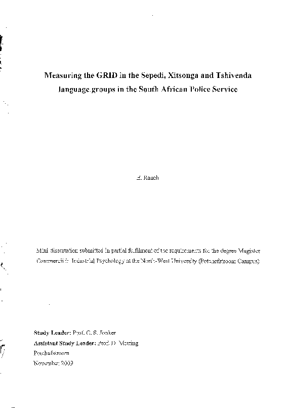(PDF) Measuring the GRID in the Sepedi, Xitsonga and Tshivenda language ...