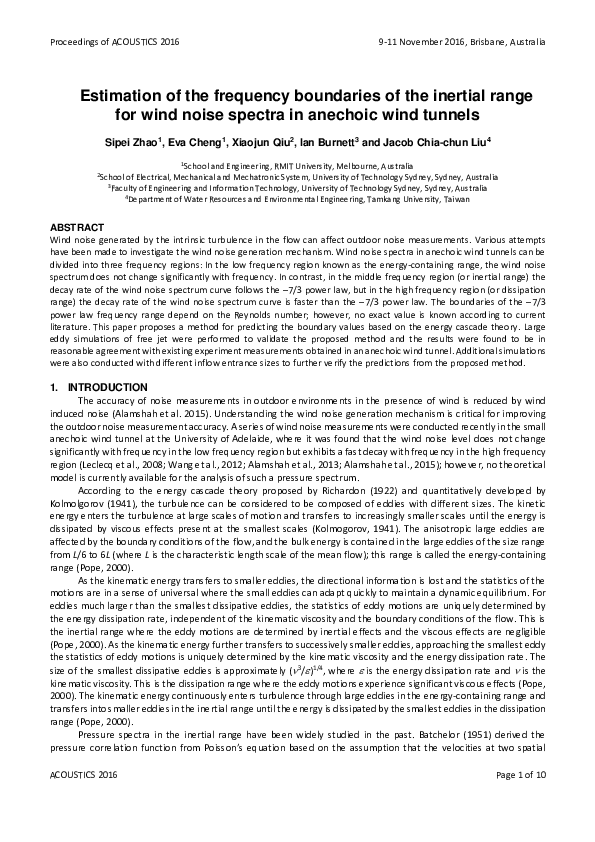 (PDF) Estimation of the frequency boundaries of the inertial range for ...