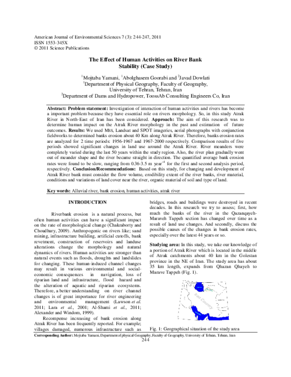 (PDF) The Effect of Human Activities on River Bank Stability (Case Study)