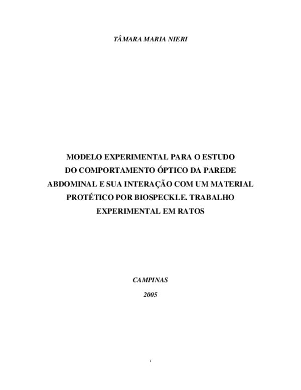 (PDF) Modelo experimental para o estudo do comportamento optico da ...