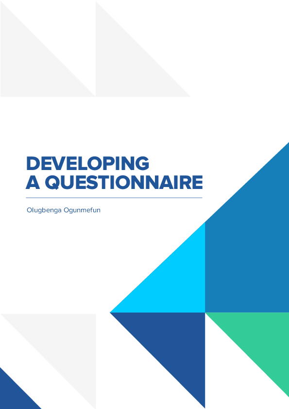(PDF) Developing a Questionnaire