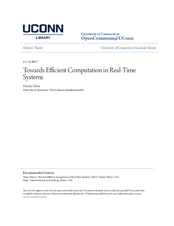 (PDF) Towards Efficient Computation in Real-Time Systems | Hamza Omar ...