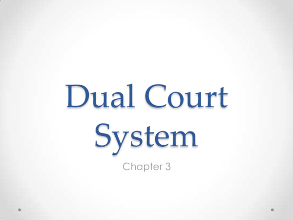 (PDF) The Dual Court System