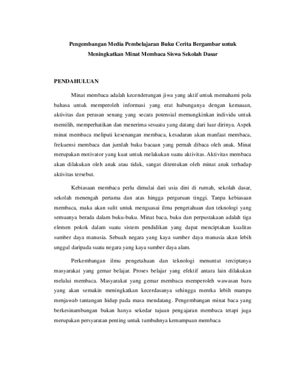 (PDF) Pengembangan Media Pembelajaran Buku Cerita Bergambar untuk