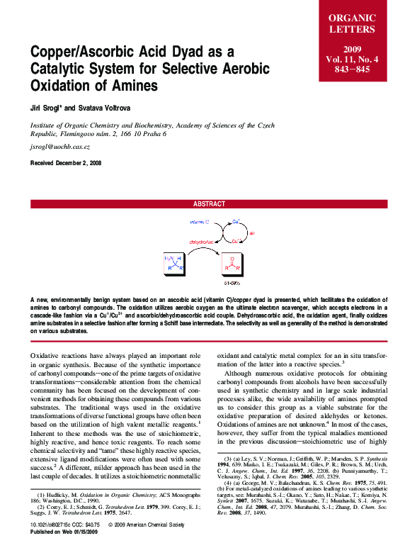 (PDF) Copper/Ascorbic Acid Dyad as a Catalytic System for Selective ...