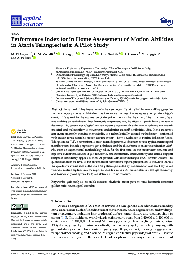 (PDF) Performance Index for in Home Assessment of Motion Abilities in Ataxia Telangiectasia: A ...
