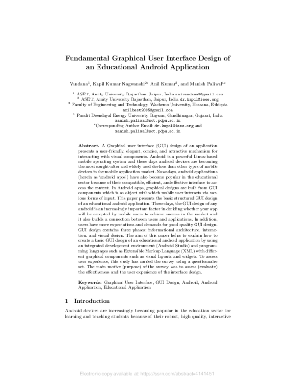 (PDF) Fundamental Graphical User Interface Design of an Educational ...