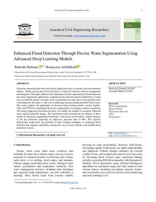 (PDF) Enhanced Flood Detection Through Precise Water Segmentation Using Advanced Deep Learning ...
