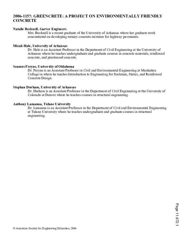 (PDF) Greencrete: A Project On Environmentally Friendly Concrete