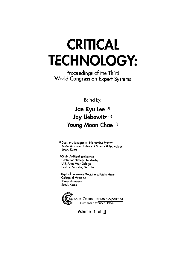 (PDF) Ex-W-Pert: A Distributed Expert System for Groupware
