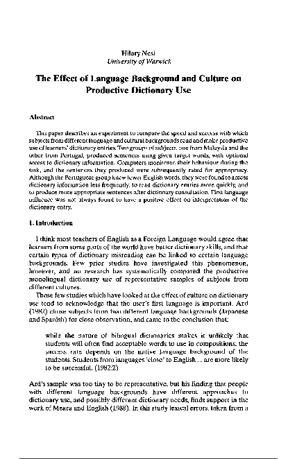 (PDF) 4. The effect of language background and culture on productive ...