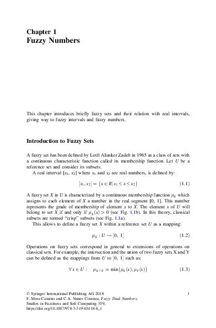 (PDF) Fuzzy Numbers (PDF) Fuzzy Numbers