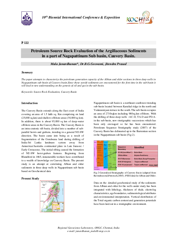 (PDF) Rock Evaluation of the Argillaceous Sediments in a part of ...