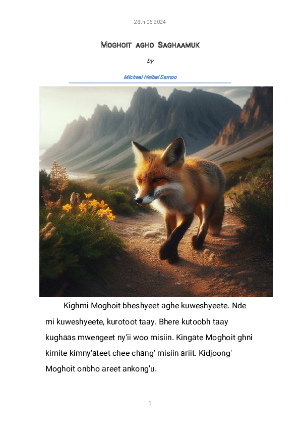 (PDF) Sabaot Story 1