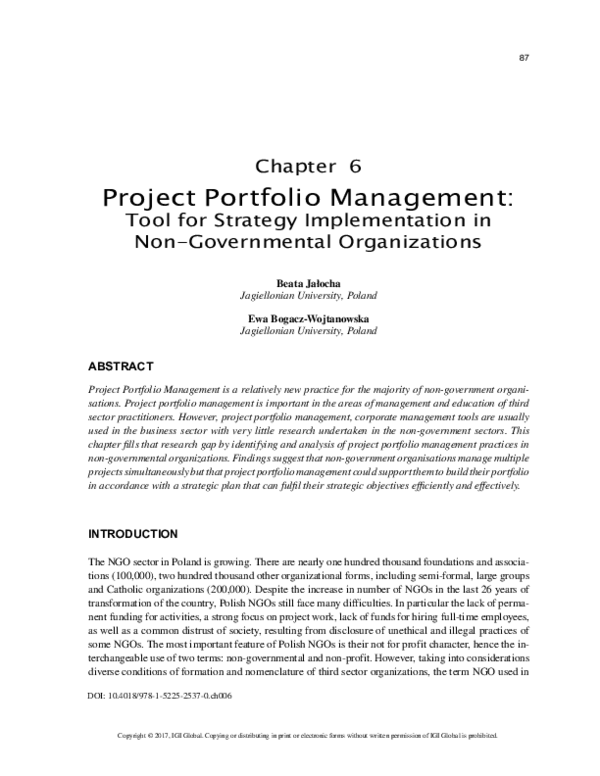 (PDF) Project Portfolio Management