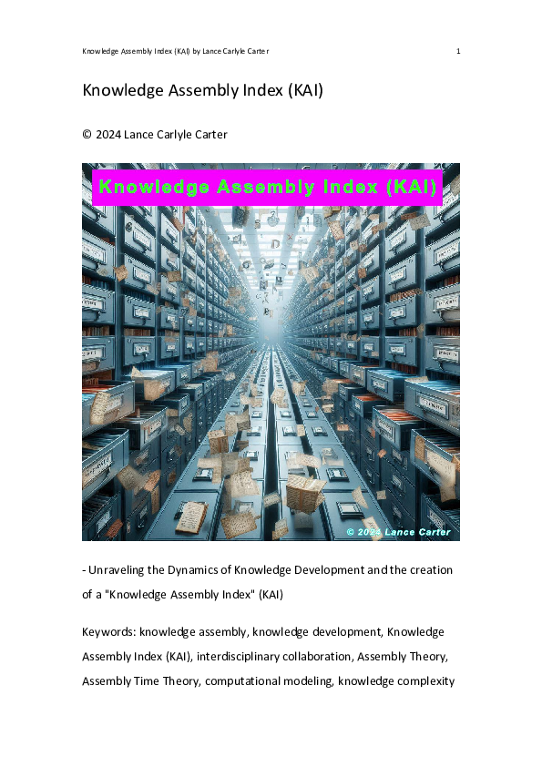 (PDF) Knowledge Assembly Index (KAI)