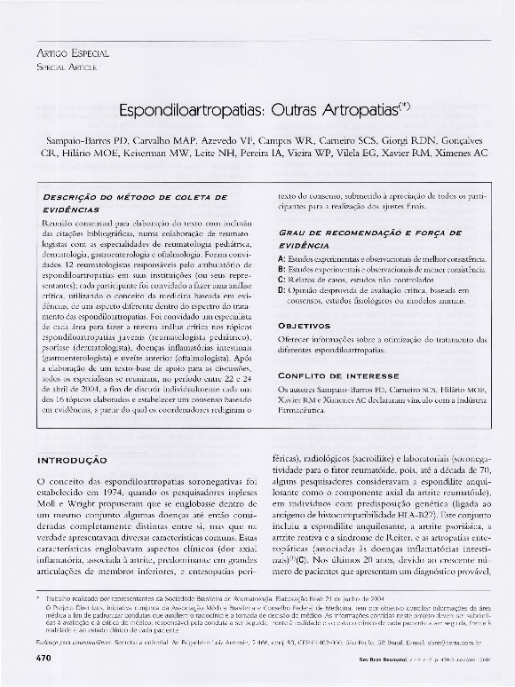 (PDF) Espondiloartropatias: outras artropatias | Mauro Keiserman - Academia.edu