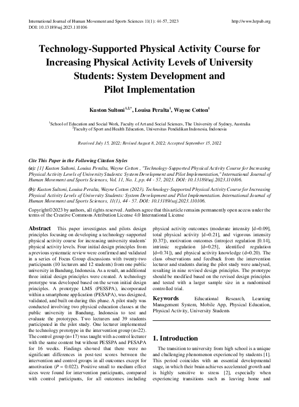 (PDF) Tech-Supported Course to Boost Student Activity