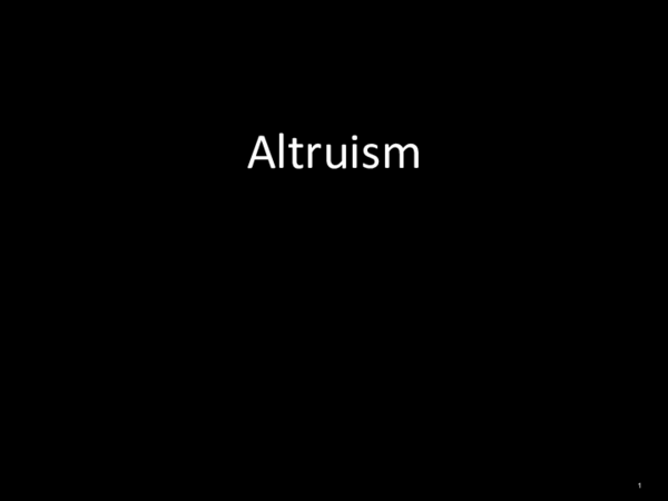 (PDF) What is altruism?