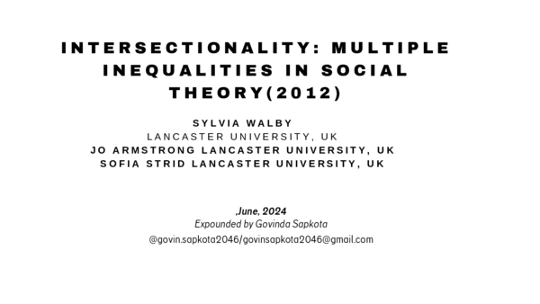 (PDF) INTERSECTIONALITY: MULTIPLE INEQUALITIES IN SOCIAL THEORY(2012)