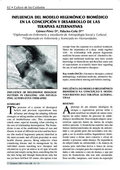 (PDF) Influencia del modelo hegemónico biomédico en la concepción y ...