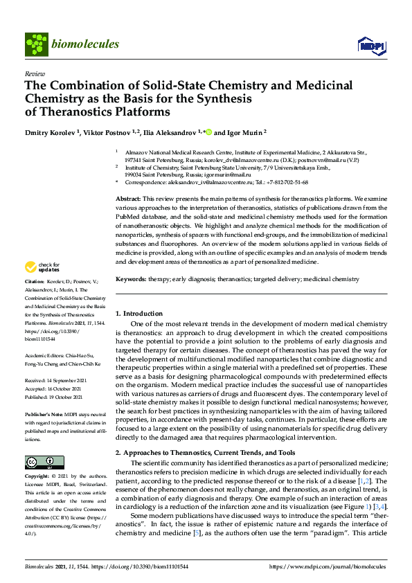 (PDF) The Combination of Solid-State Chemistry and Medicinal Chemistry as the Basis for the ...