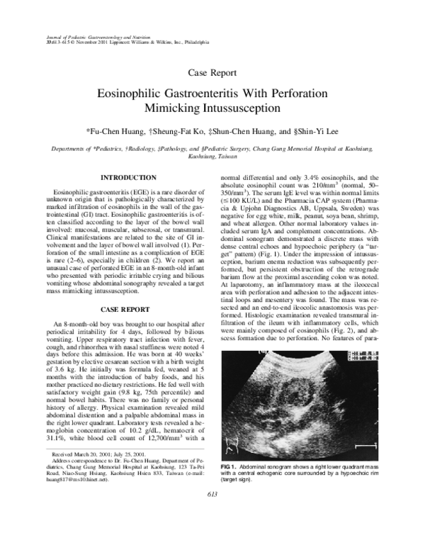 (PDF) Eosinophilic Gastroenteritis With Perforation Mimicking ...