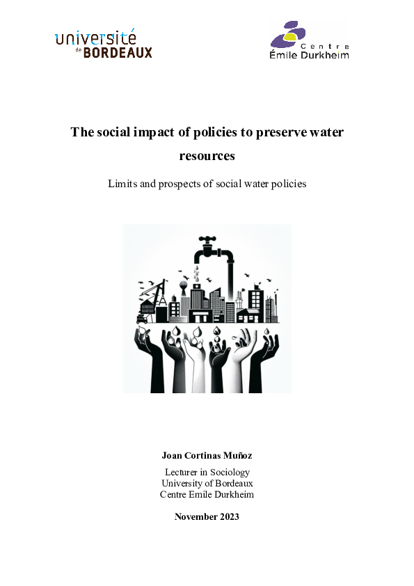 (PDF) The social impact of policies to preserve water resources