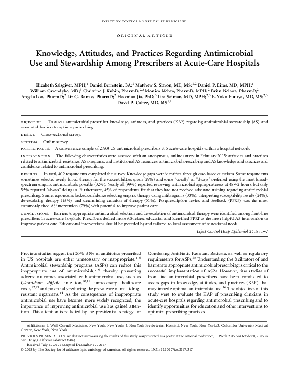 (PDF) Knowledge, attitudes, and practices regarding antibiotic use among Latinos in the United ...