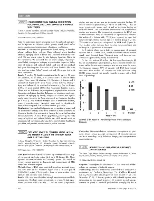 (PDF) G106(P) Case notes review of perinatal stroke in term and preterm ...