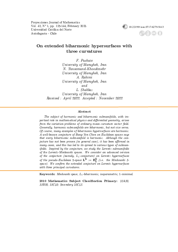 (PDF) On extended biharmonic hypersurfaces with three curvatures