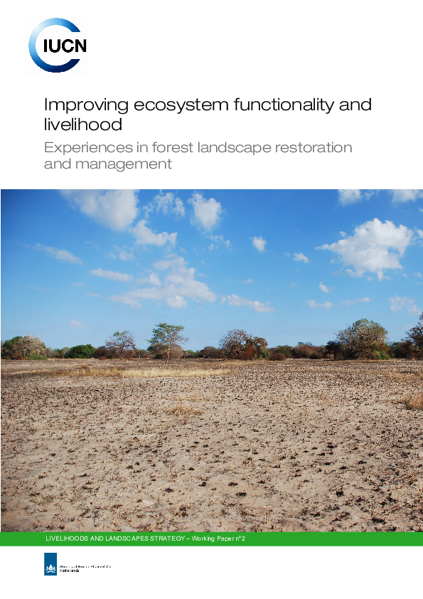 (PDF) Enhancing Ecosystem Functionality in Restoration