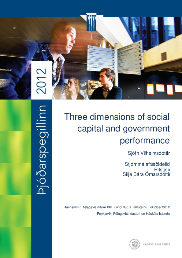 (PDF) Three dimensions of social capital and government performance